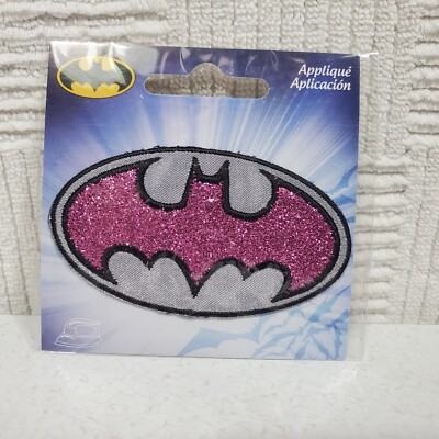 DC Comics Batgirl Pink Glitter Iron on 2"x3" Applique Patch Batman New ...