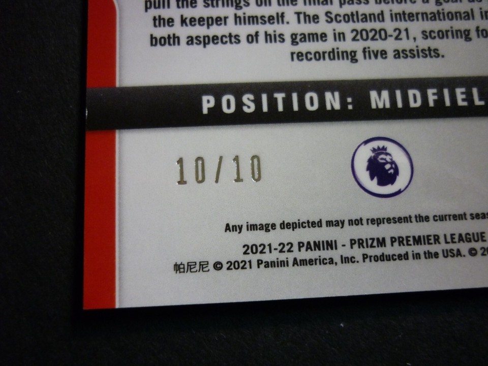 Stuart Armstrong 2021-22 Panini Prizm PREMIER LEAGUE #111 Breakaway Gold 10/10 | eBay