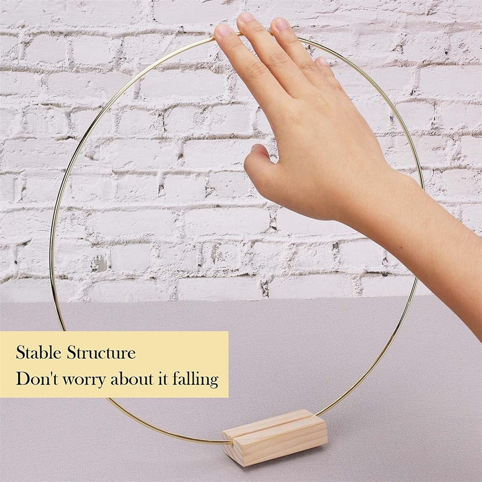 10 Pack 12 Inch Large Metal Floral Hoop Wreath Macrame Gold Craft Hoop ...