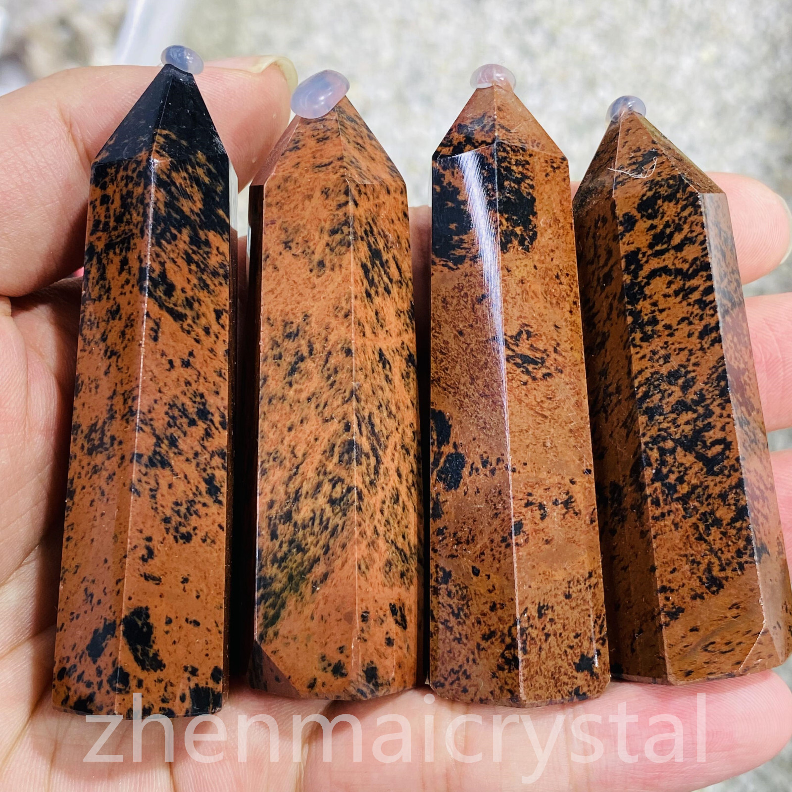 70g Natural Red Obsidian Quartz Crystal Obelisk Wand Tower Healing ...