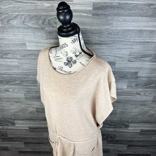 BCBG MAXAZRIA Women's Tan Loose Throw Over Lambswool Top Size Medium ...