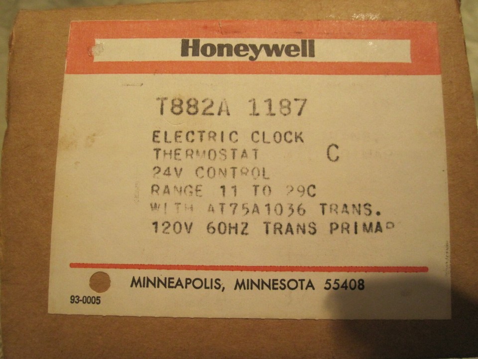 Vintage Honeywell Thermostat / Clock / Original Box NEW | eBay UK