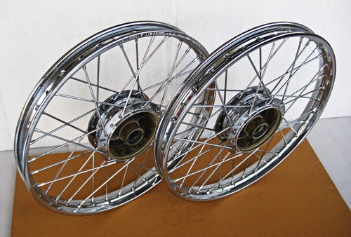 Fit HONDA C50 C65 C70 FRONT & REAR WHEEL SET SIZE 17"+17" [sa217] | eBay