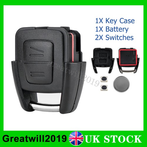 For Vauxhall Astra G Vectra B Zafira A 2 Button Key Fob Case Battery ...