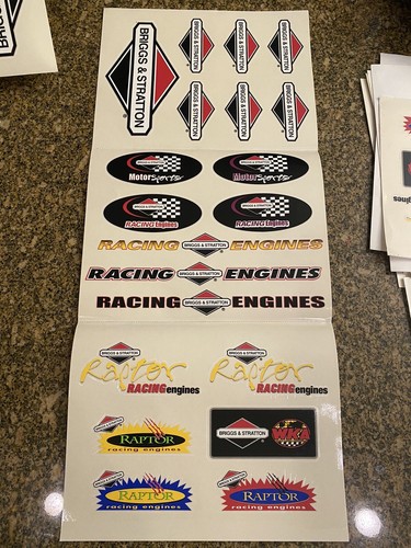 Briggs 5HP Flathead Raptor Animal racing stickers Gokart Gocart 5 HP | eBay