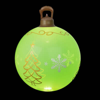NNEDSZ Christmas Inflatable Ball Led 60cm Tree Decoration Bauble Green ...