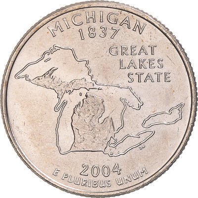 [#1045814] Coin, United States, Michigan, Quarter, 2004, U.S. Mint ...