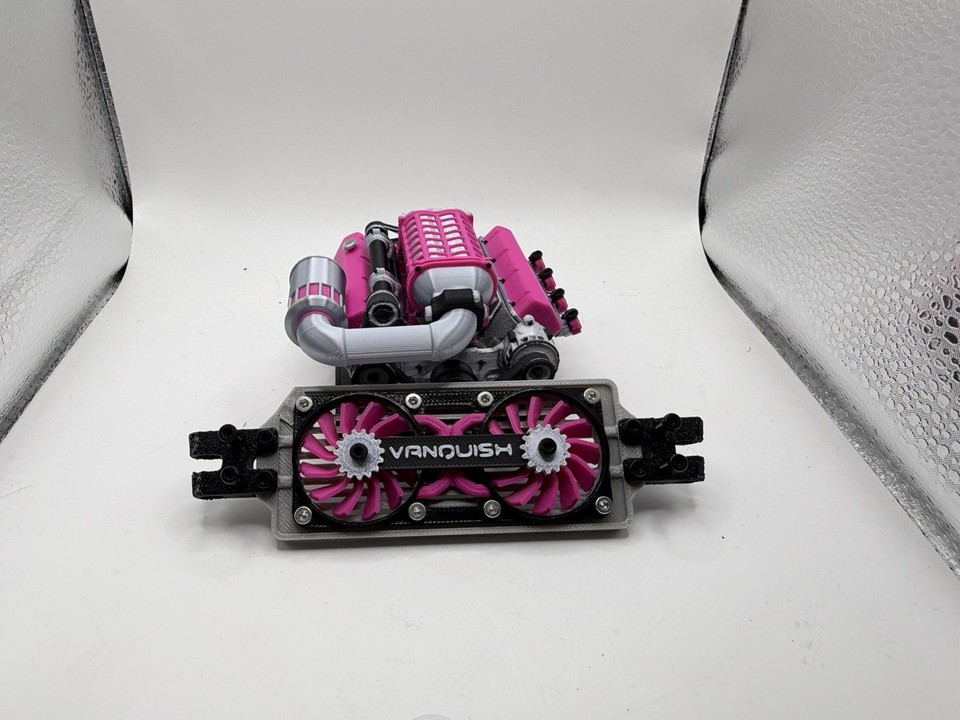 Vanquish H10 Optic Kights Customs Engine with custom radiator Pink | eBay