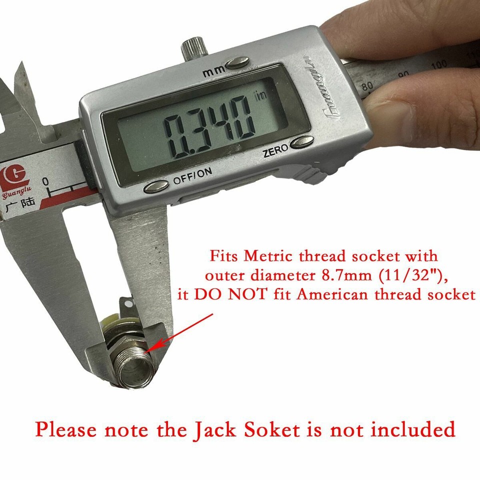 20pcs Guitar Input Output Jack Socket Nut and Washer Metric Jack Nuts ...