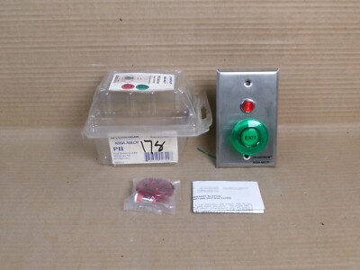 NEW SECURITRON ASSA ABLOY PB PUSH BUTTON GREEN/RED LENSES REV. A 490 ...