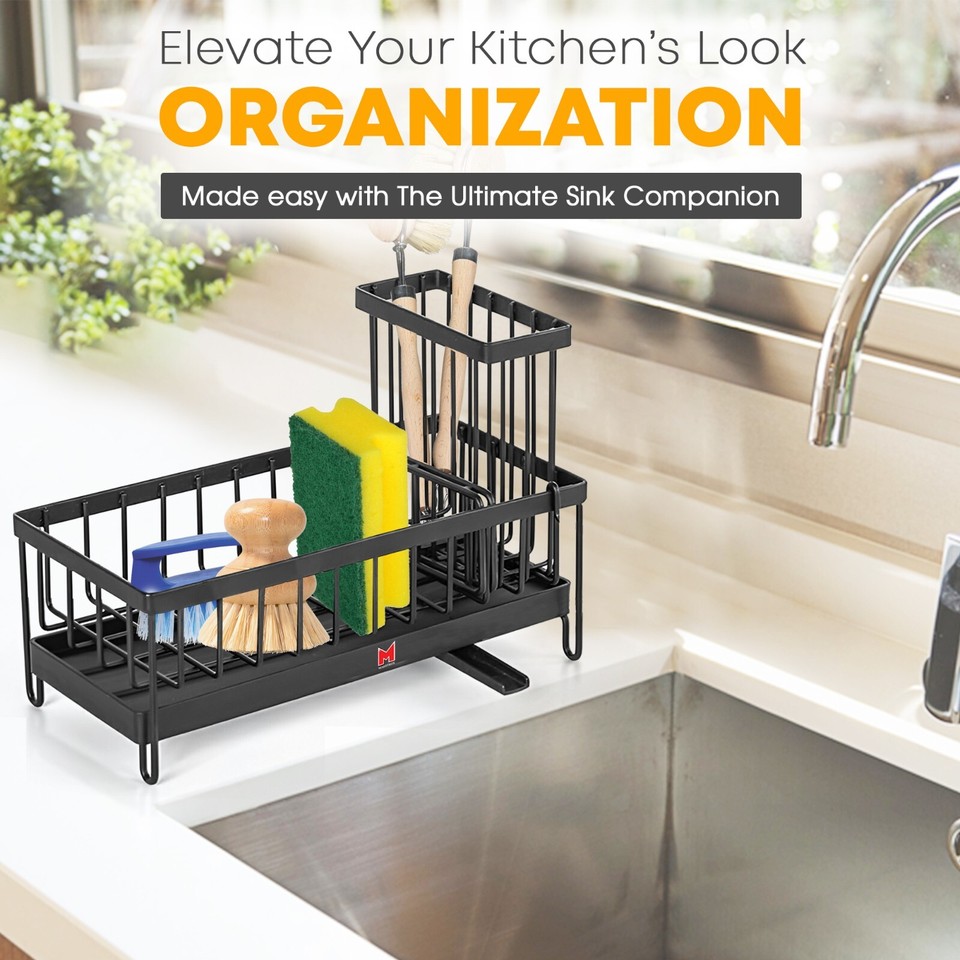 Multifunction Kitchen Sponge Rack – Efficient Drainable Sink Caddy ...