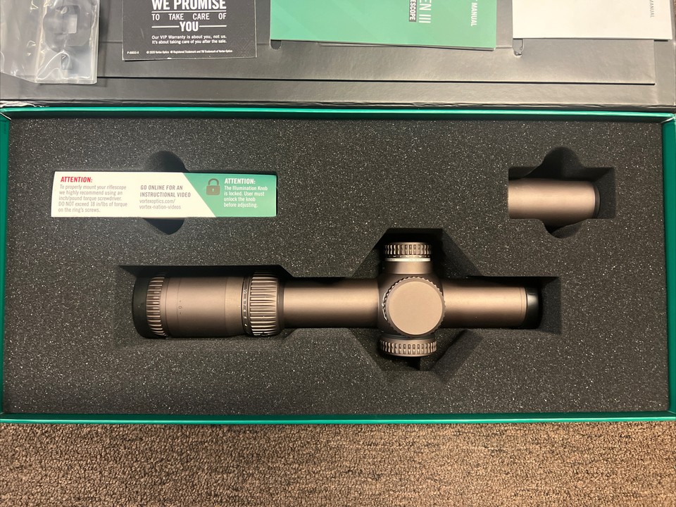 Vortex Razor HD Gen III 1-10x24 FFP Rifle Scope. MOA / MRAD (RZR-11001 ...