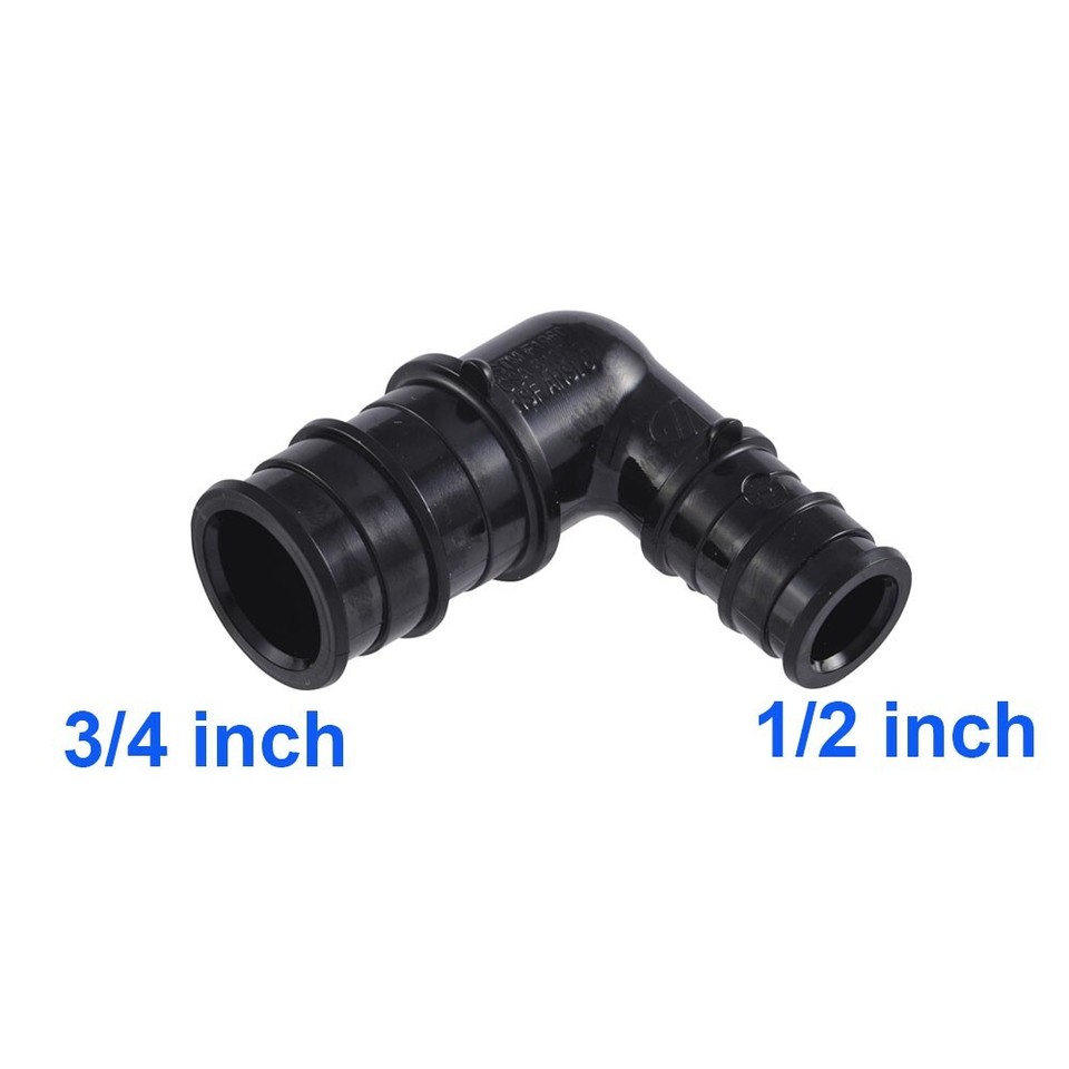 15Pcs F1960 1/2" x 3/4" Reducing 90 Degree Elbow Pex A Poly Expansion ...
