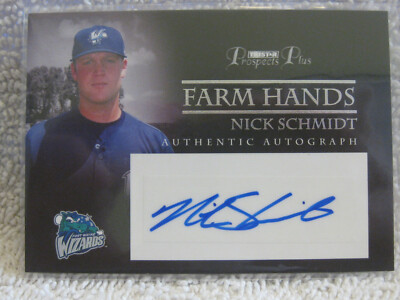 Nick Schmidt 2007 TRISTAR Prospects Plus Farm Hands Autographs #FH-NS ...
