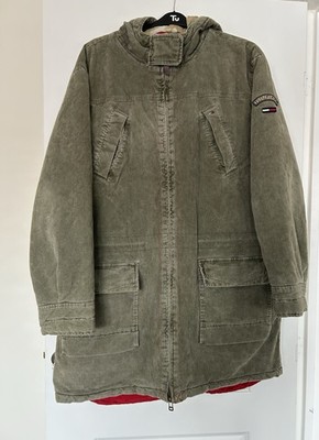 Tommy Hilfiger vintage khaki military style corduroy long coat - Men’s ...