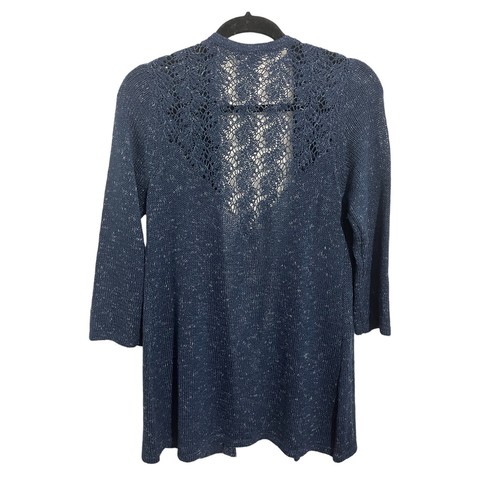 Westport Dark Blue Lace Open Cardigan SZ Small | eBay