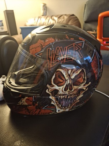 Slayer Motorcycle Helmet, Rockhard Brand, Sold As Is | eBay
