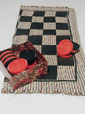 Large Fabric Checker Board - 27 x 28 inches with 3 inch checkers | eBay