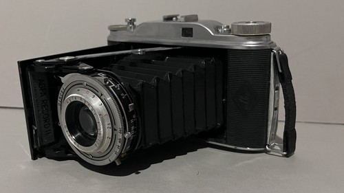 AGFA RECORD II CAMERA W/ AGFA PRONTO 1:4.5 /105 LENS FOLDING MANIFOLD ...