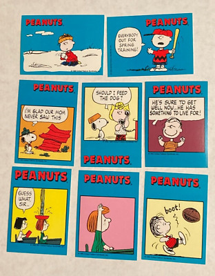 Set Of (8) 1992 Peanuts Cards #137,#138,#139,#140,#141,#142,#143,#144 ...