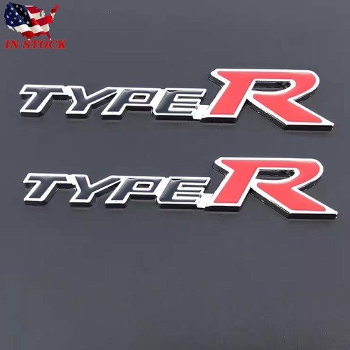 2pcs For Accord Civic Acura Type R TypeR Racing Sport Emblem Badge ...