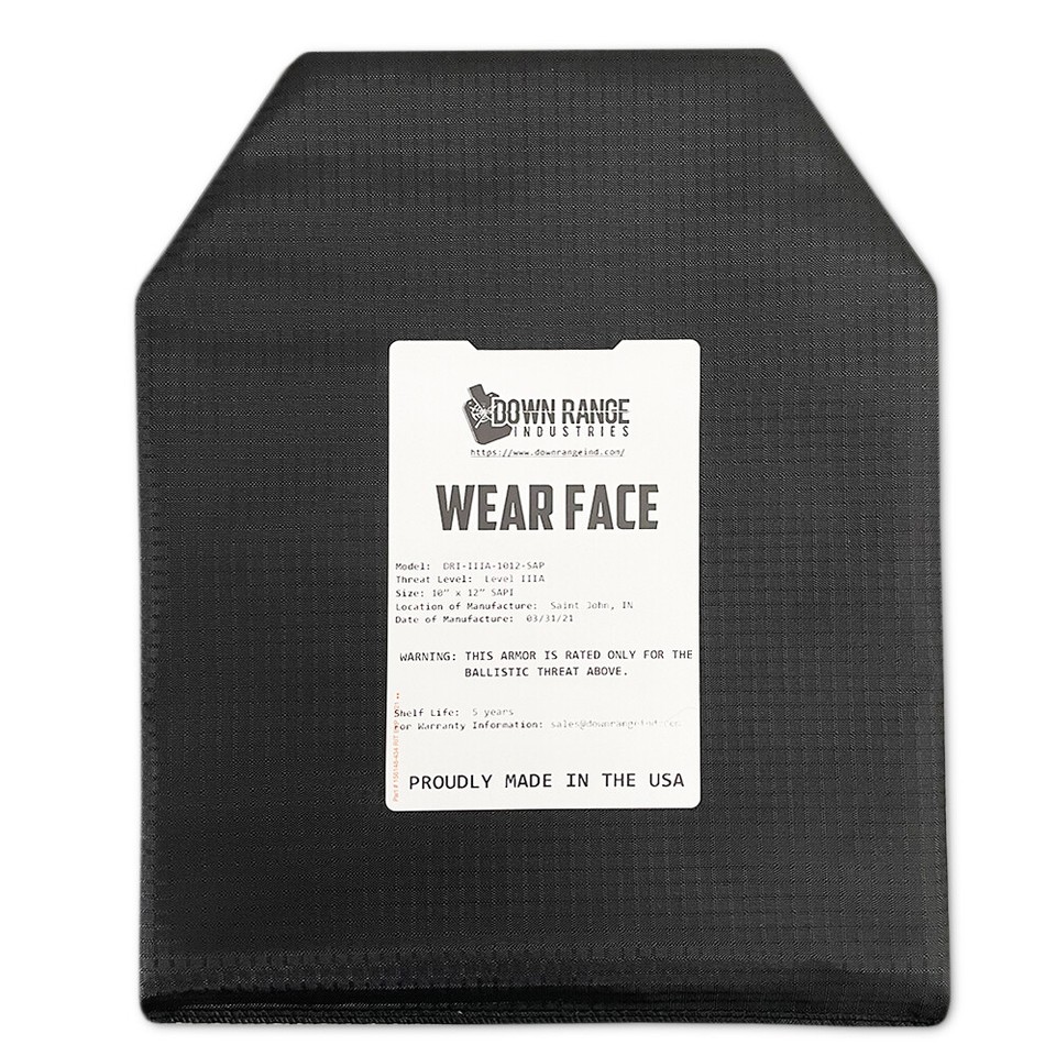 Level IIIA 3A Soft Body Armor - Choose Shape & Size - Made with Kevlar ...