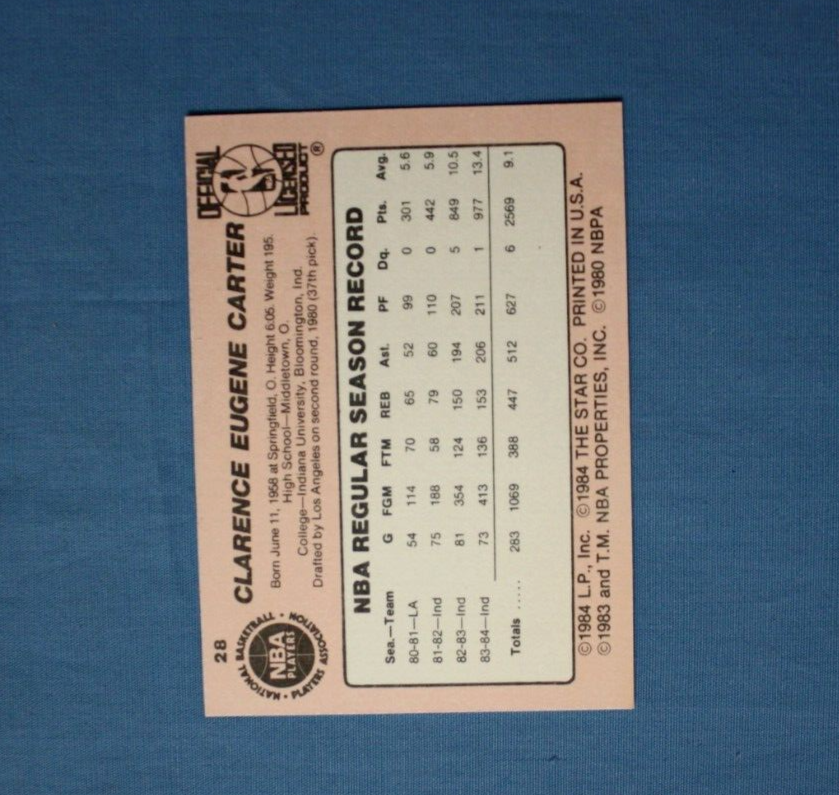 1984-85 Star Butch Carter #28 mint New York Knicks | eBay