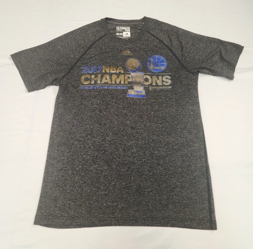 Golden State Warriors Mens Shirt Medium NBA Champions Adidas Gray 337 ...