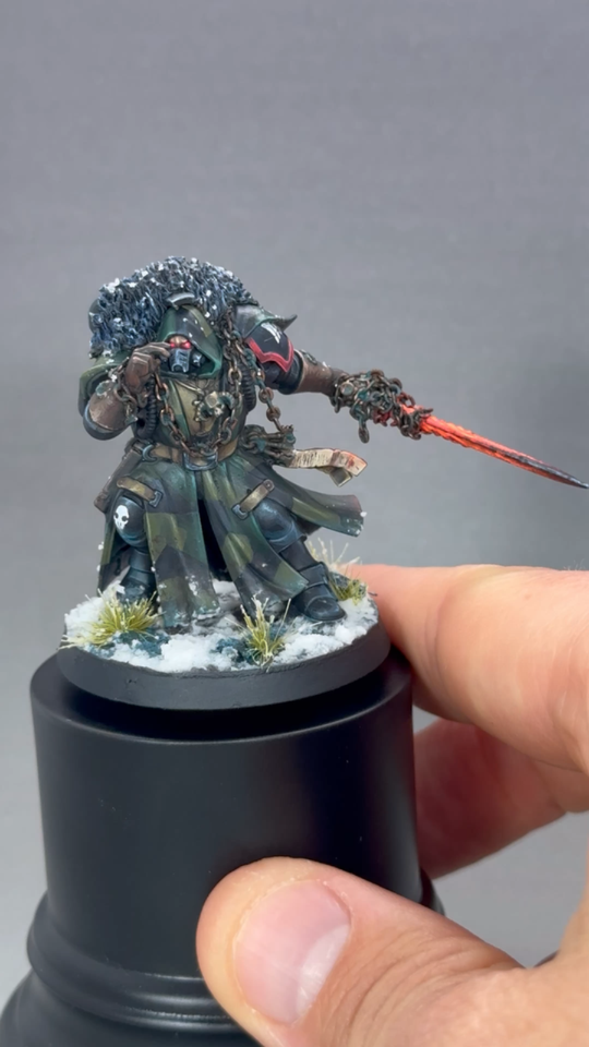 painted raven guard librarian phobos armour miniature warhammer 40k ...