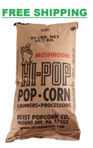 100 lb. Bag HI-POP Yellow Medium Mushroom Popcorn Kernels Bulk Supply ...