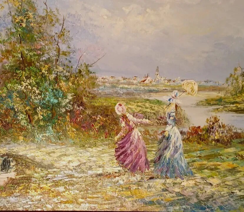Marie Charlotte Impressionste Original Oil Painting Masterpiece Ladys ...