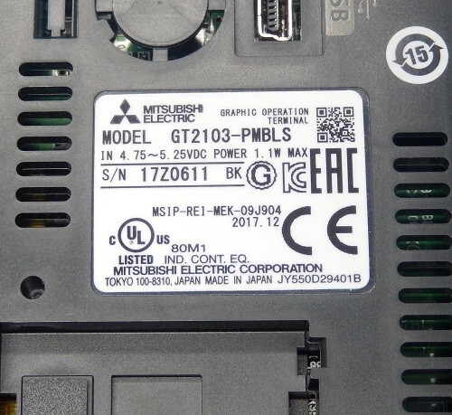 Mitsubishi Electric GOT2000 HMI Screen, GT-2103-PMBLS *EXPRESS SHIP ...