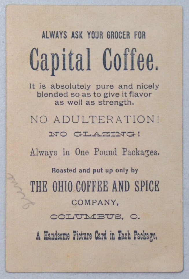 Capital Coffee Ohio Coffee & Spice Co Columbus Ohio Advertisement Trade ...