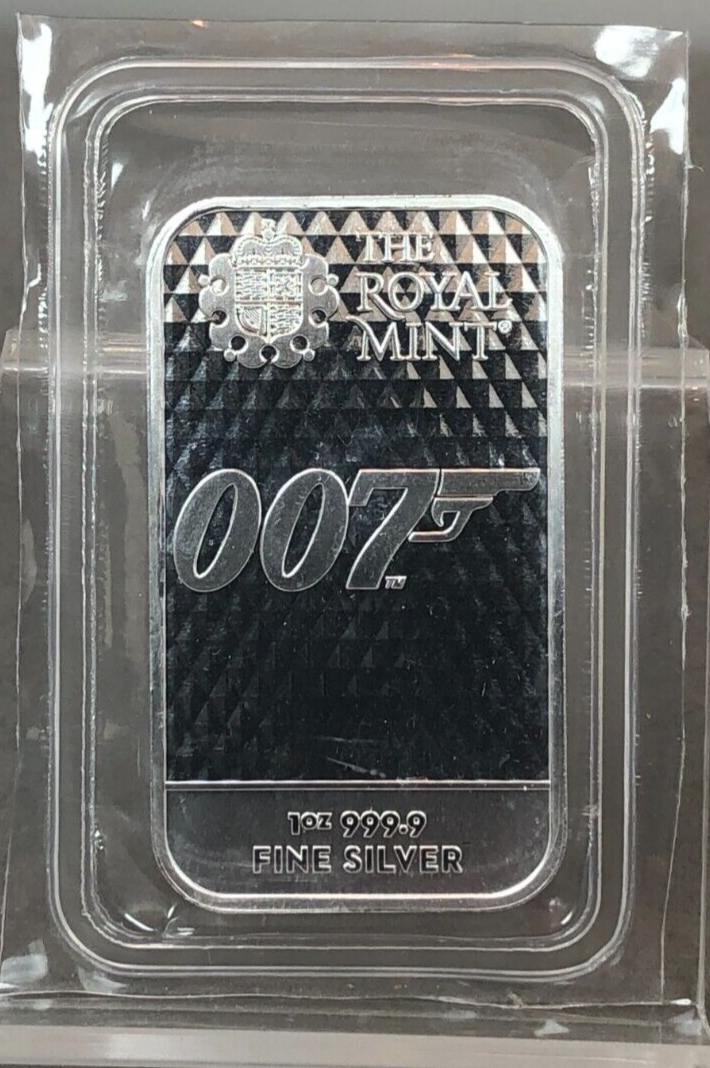 007 James Bond ~ 1 oz 9999 Silver Bar ~ Diamonds Are Forever ~ The ...