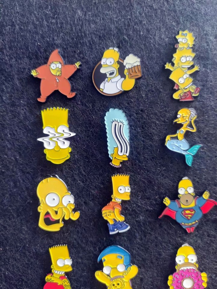 The Simpsons Character TV Series Enamel Pins Metal Badges for backpack ...