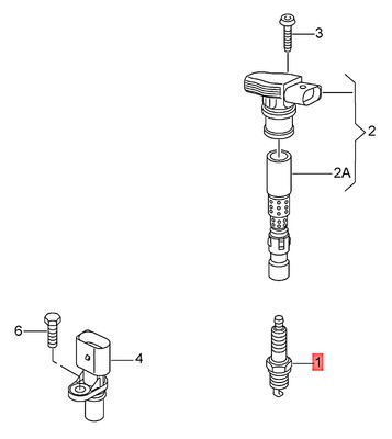 Genuine AUDI A6 Avant S6 quattro A7 Sportback A8 S8 audi spark plug ...