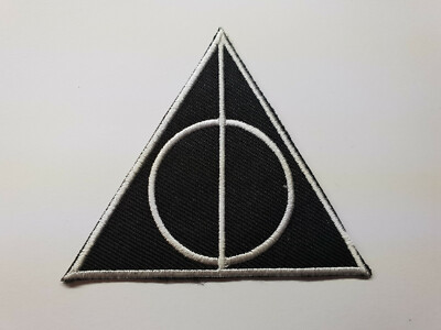 HARRY POTTER DEATHLY HALLOWS SYMBOL iron on or sew on Patch Dumbledore ...