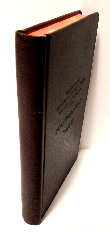 US Department Interior Standard Field Tables & Trigonometric Formulas ...