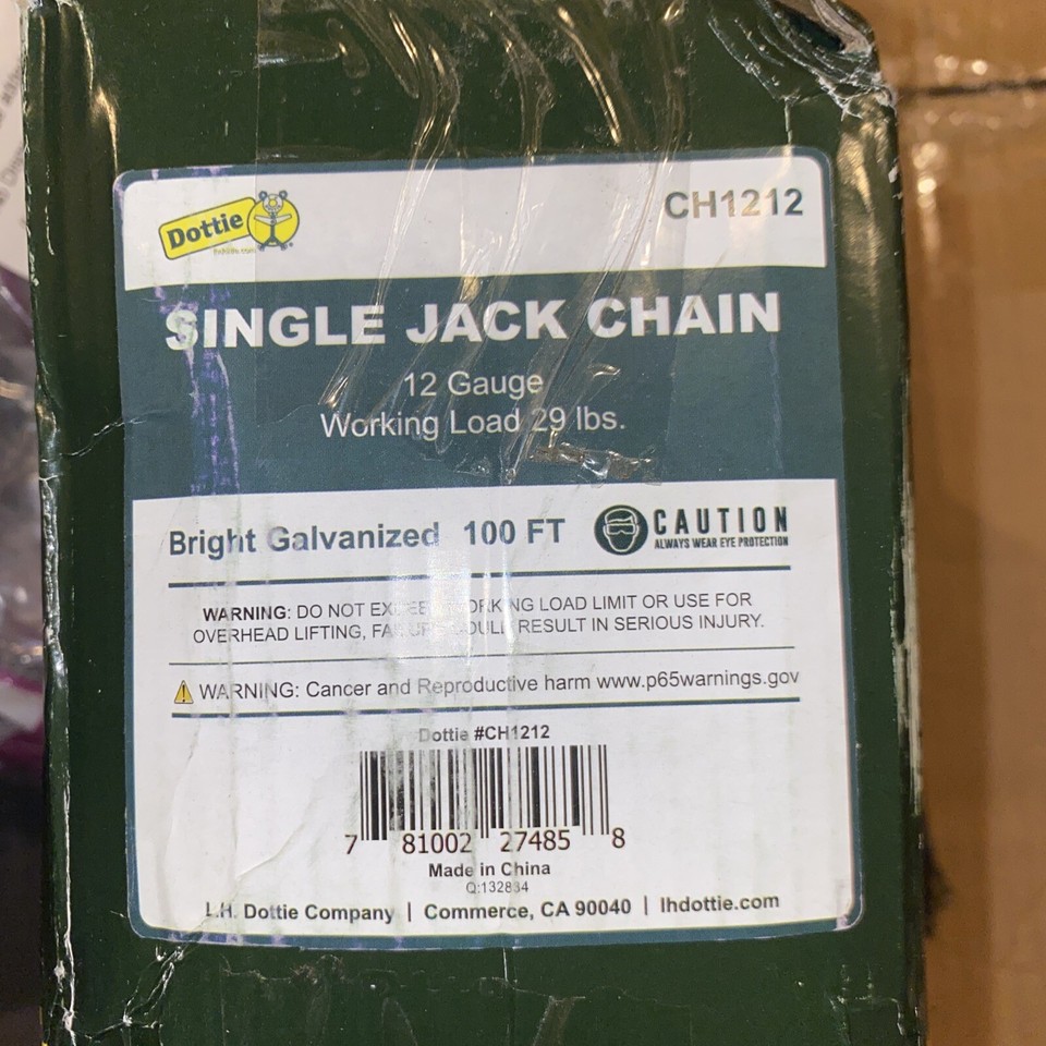 Dottie Jack Chain #12 Gauge 100 Ft. CH1212 | eBay