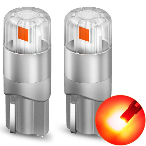 2X 2825 168 192 194 175 Pure T10 Red Inner LED Tail Light Bulb Super ...