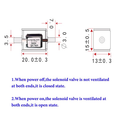 DC 12V Small Mini Electric Solenoid Valve N/C Normally Closed for Gas ...