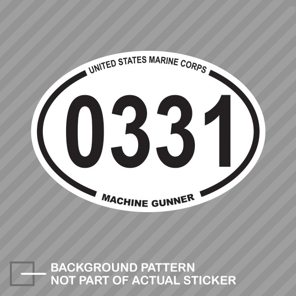 United States Marine Corps MOS 0331 Infantry Machine Gunner Oval ...