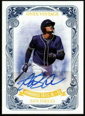 2021 Fernando Tatis Jr Onyx Vintage Blue Ink VATT /275 Autograph San ...