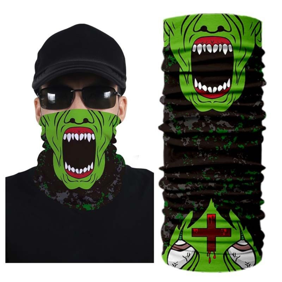 UV Protection Face Mask Skull Clown Joker Neck Gaiter Scarf Breathable ...