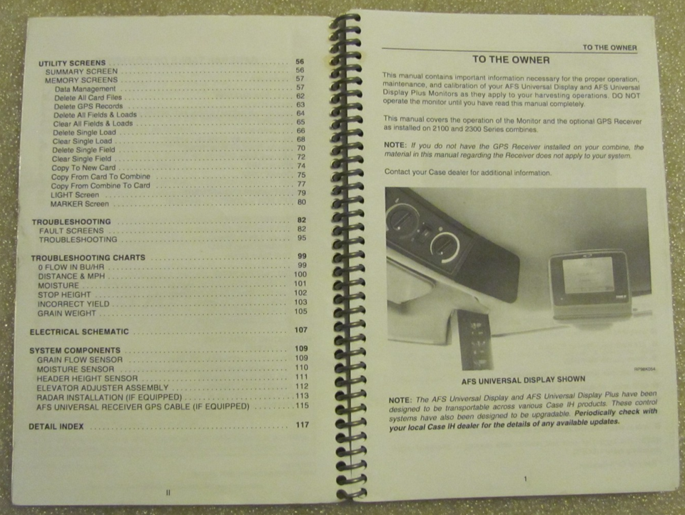 Case 2388 Axial-Flow Combine Operators Owners Maintenance Manual ...