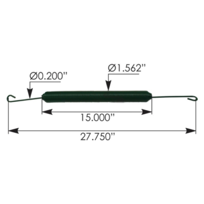 Hood Spring for Peterbilt Part# L81-6008-104.1368 | eBay