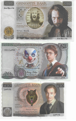 Harry Potter Paper Money Hogwarts Bookmark