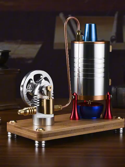 Retro Live Steam Engine Model With 167ML Boiler DIY Mechanical ...