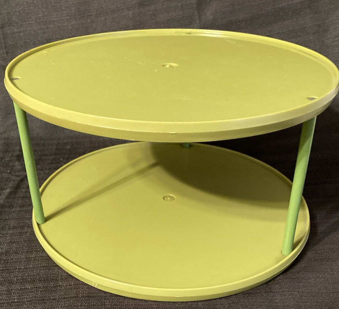 Vintage Sterilite Avocado Green Turn Table Lazy Susan Double Spice Mug ...