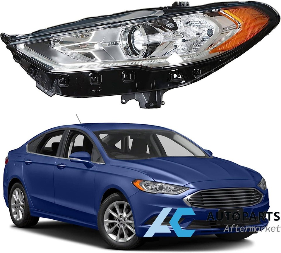 For 2017 2018 2019 2020 Ford Fusion Headlights Headlamp Halogen w/o DRL ...